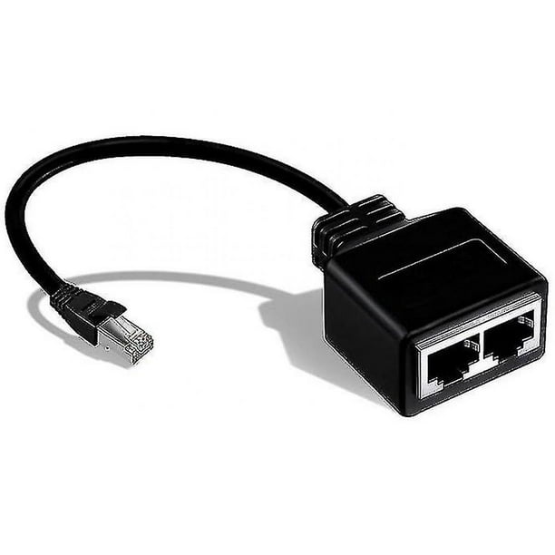Divisor Ethernet Rj45 macho a doble Rj45 hembra Adaptador Ethernet ...