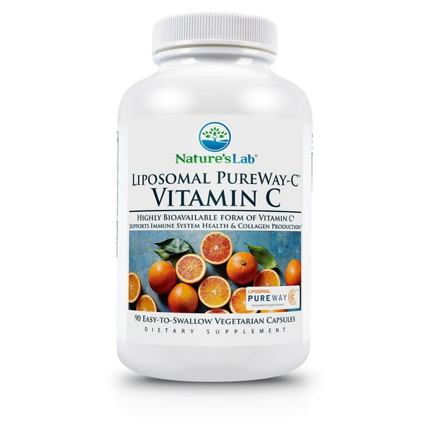 Nature's Lab Liposomal PureWay-C® Vitamin C - 90 Capsules - Supports Immune Health & Collagen ...