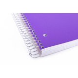 5 Subject Notebook - College Ruled - Durable Poly Cover/5 Poly Pockets ...