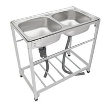 MUSTEE 20 in W x 24 in L x 34 in H, Floor Mount, Thermoplastic, Utility ...