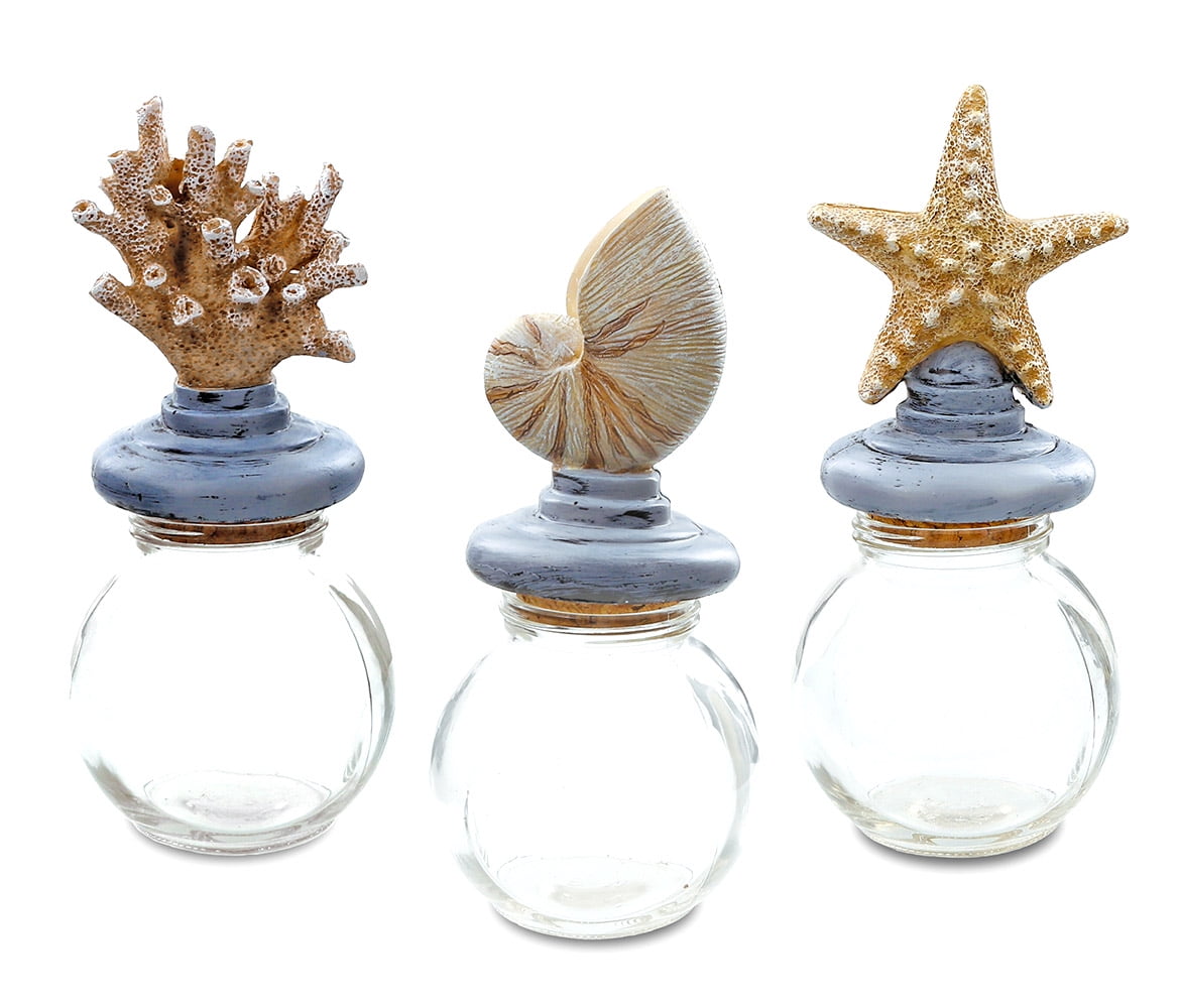 Nautical Decor CoTa Global Resin Ocean Jars (3pc Set) - Walmart.com