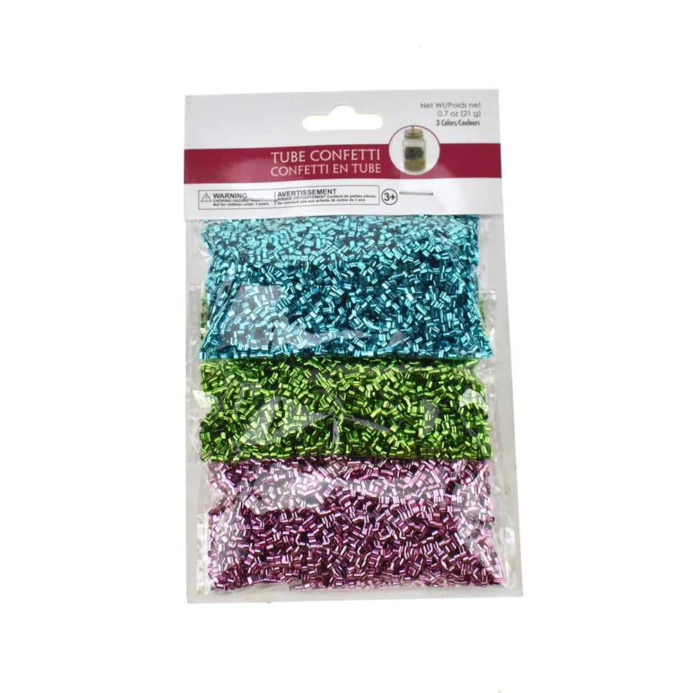 Craft Tube Confetti, Blue/Pink/Mint, 3-Piece - Walmart.com