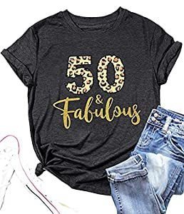 YI XIANG RAN Fifty Birthday Shirts for Women 50 Years Old Birthday ...