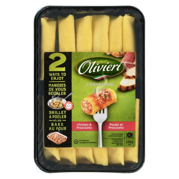 Olivieri Fresh Cannelloni Chicken Prosciutto, Fresh Pasta, 540 g ...