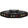 RCA Splitter AV Switch Box 3 Way Superior Quality Outlets Converter and ...