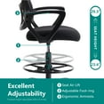 edx Drafting Chair, Ergonomic Tall Office Chair with Storable Lumbar ...