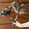Adjustable AntiStatic Natural Feathered Duster For MultiSurfaces Home ...