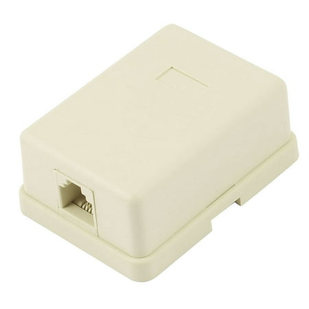 RJ11 6P4C Single Female Socket Plastic US Telephone Cable Connector Box ...