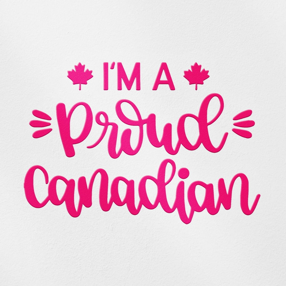 Transparent Decal Stickers Of Im A Proud Canadian (Pink) Premium ...