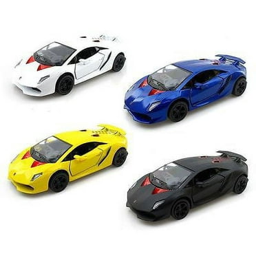 4 PC SET: 5" Kinsmart Lamborghini Veneno Diecast Model Toy Car 1:36 ...