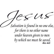 Acts 4:12, Jesus, 11x22, No Other Name to Be Saved, Bible Verse Wall ...