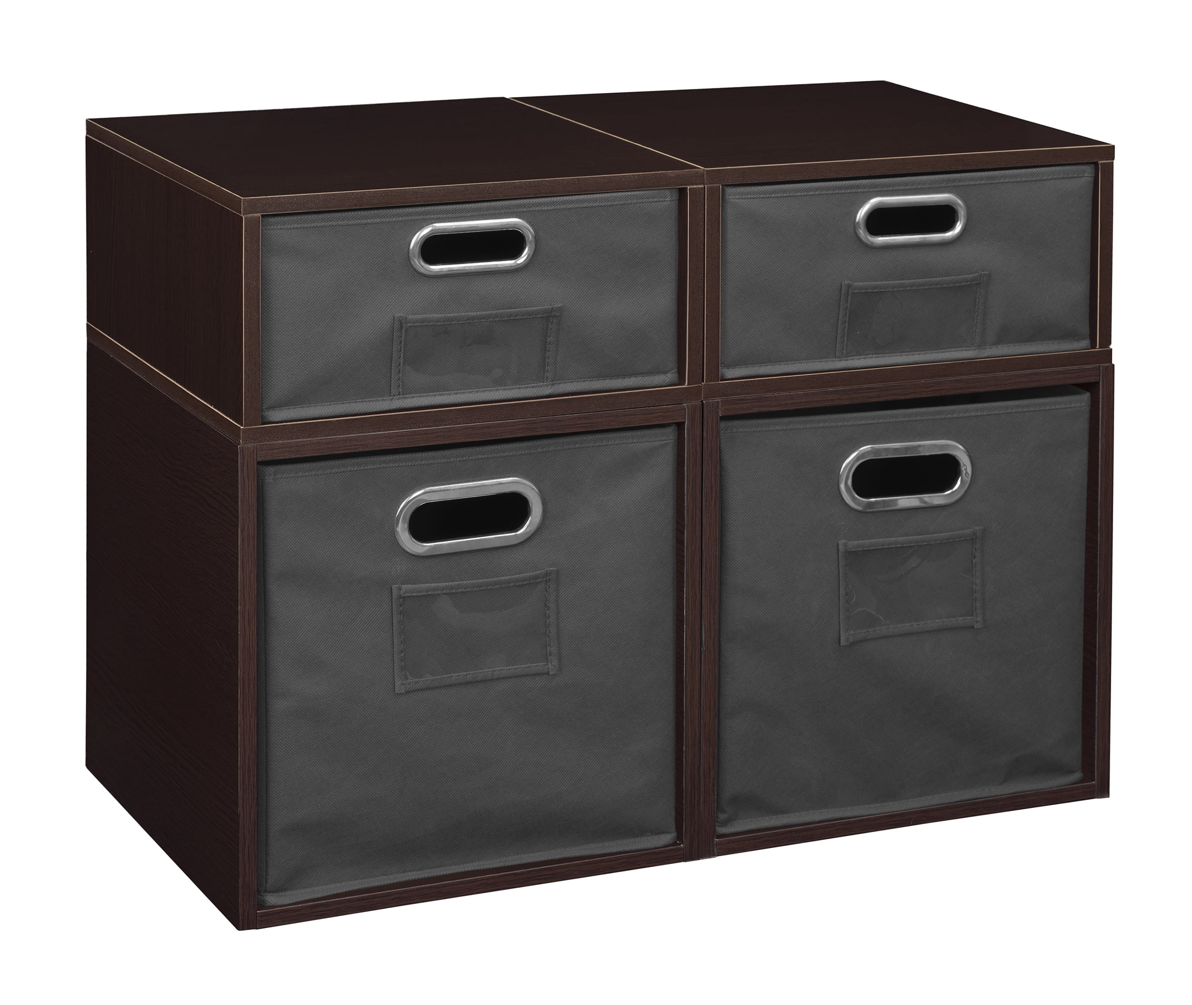 Niche Cubo Storage Set- 2 Full Cubes/2 Half Cubes with Foldable Storage ...
