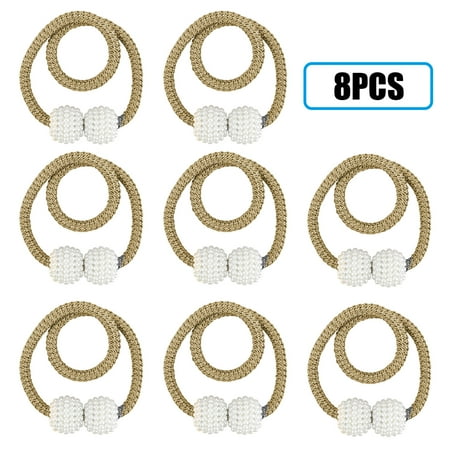 8/6/4/2PCS Magnetic Curtain Tiebacks, Modern Pearl Magnetic Tie Backs ...