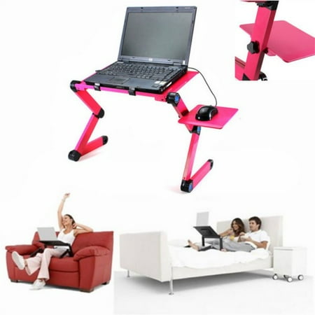 360° Degree Foldable Laptop Desk Table Fans Stand Portable Desk Bed bed ...