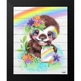 Catching Rainbows Sloth 20x24 Black Modern Framed Museum Art Print ...
