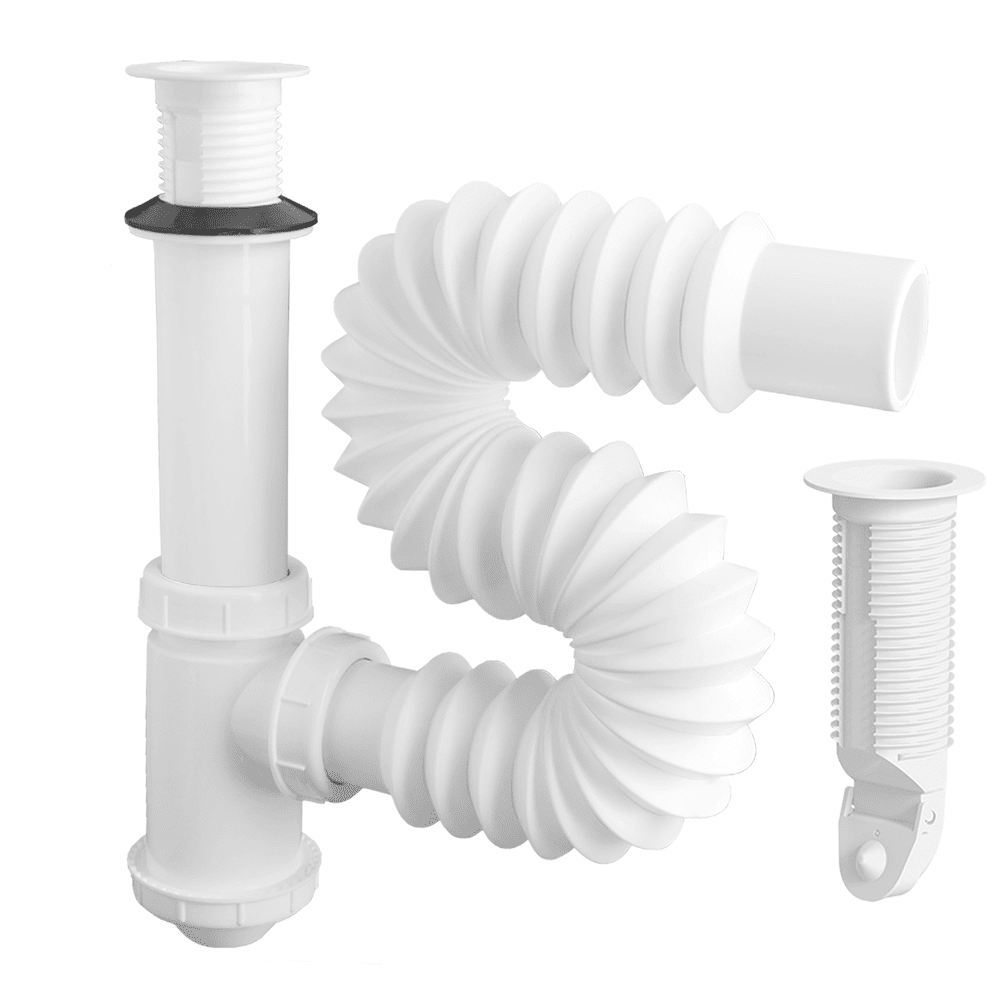 Céspol flexible Fleximatic para lavabo u ovalin con bote chico 55 cm ...