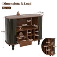 avobird 39" Fluted Liquor & Coffee Bar Cabinet with 6 Wine Racks and 3 ...