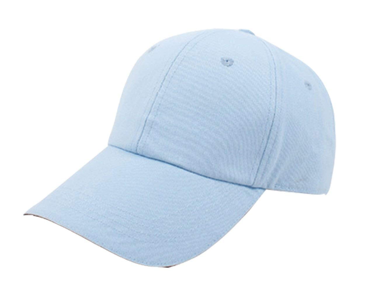 Pro Space Cotton Adjustable Flat Caps Work Hat Baseball Unisex Plain ...