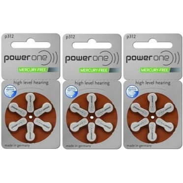 Power One ACCU plus p312 rechargable batteries, , 1 Pack (2 Batteries) - Walmart.com