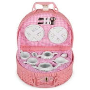 Jewelkeeper Kids Porcelain Tea Set, Pretend Play Party Toy, Floral ...