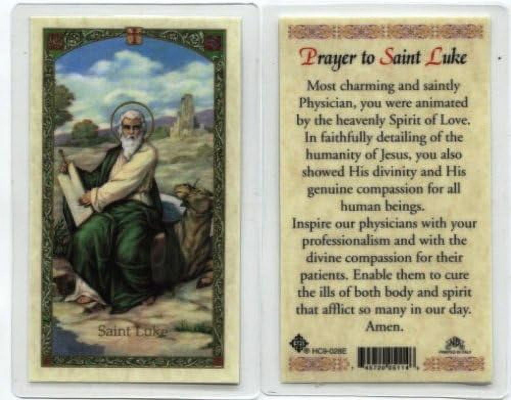 Prayer to St. Luke Holy Card (HC9-028E) - Laminated - Walmart.com