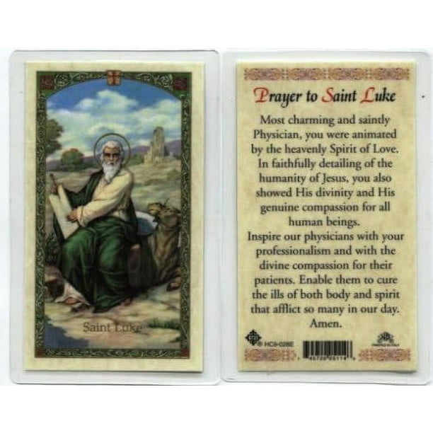 Prayer to St. Luke Holy Card (HC9-028E) - Laminated - Walmart.com