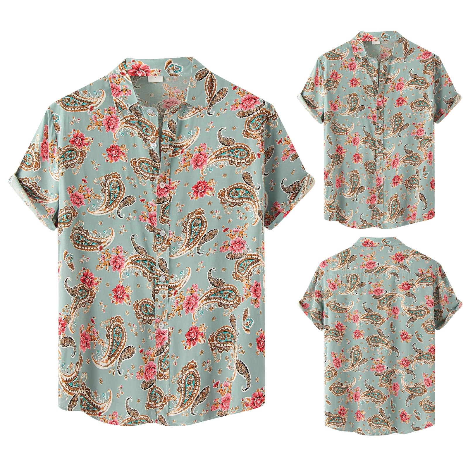 Eashery Mens Botton Down Shirts Lapel Tops Mens Button Down Shirt Mint ... Eashery Mens Botton Down Shirts Lapel Tops Mens Button Down Shirt Mint ...