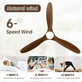 "Sofucor 60"" Easy Install Ceiling Fan with Lights, Remote, 3 Solid ...