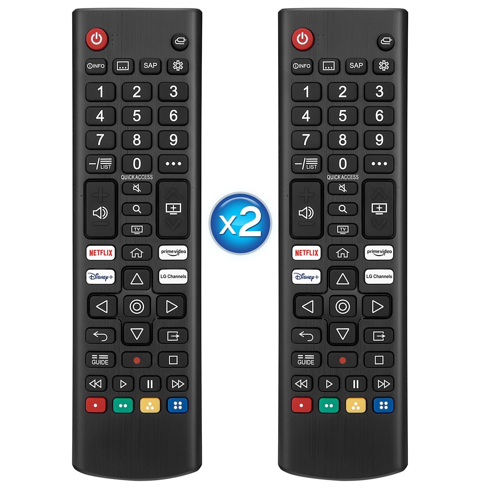 (Pack of 2) AKB 2022 Replaced Remote Control Compatible for LG UHD OLED ...