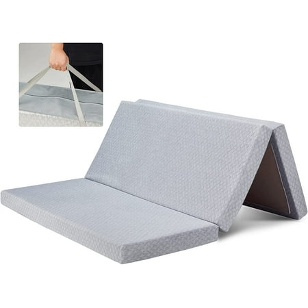 CB Folding Mattress 4" Tri Fold Memory Foam Mattress Foldable Twin ...