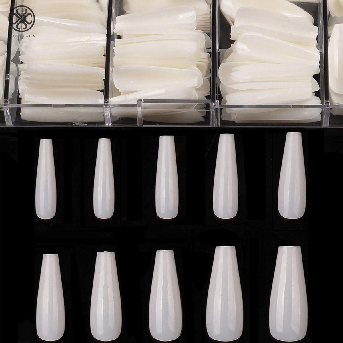 Luxtrada 500Pcs Nails Long Stiletto Fake Nails - Clear/Natural Acrylic ... Luxtrada 500Pcs Nails Long Stiletto Fake Nails - Clear/Natural Acrylic ...