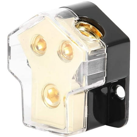 2 Way Power Distribution Block, 1 * 1GA In 2 * 4GA Out Block Splitter ...