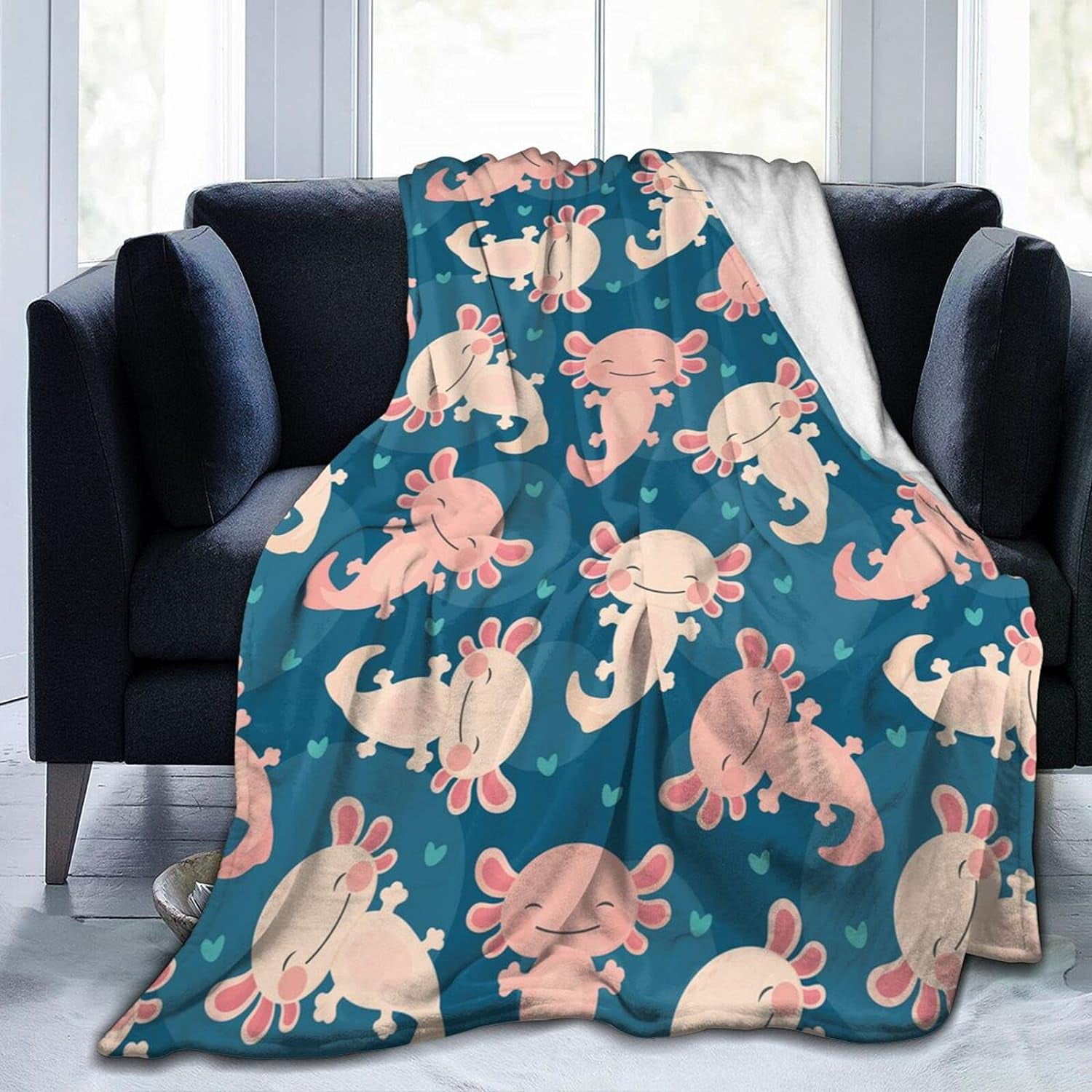 Click here for Laicaiw Cartoon Kawaii Axolotl Blanket For Kids Ad... prices