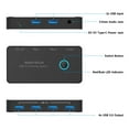 RSHTECH USB 3.0 Switch, 2-5 Out Aluminum Hub, 2 Computers Sharing 4 USB ...