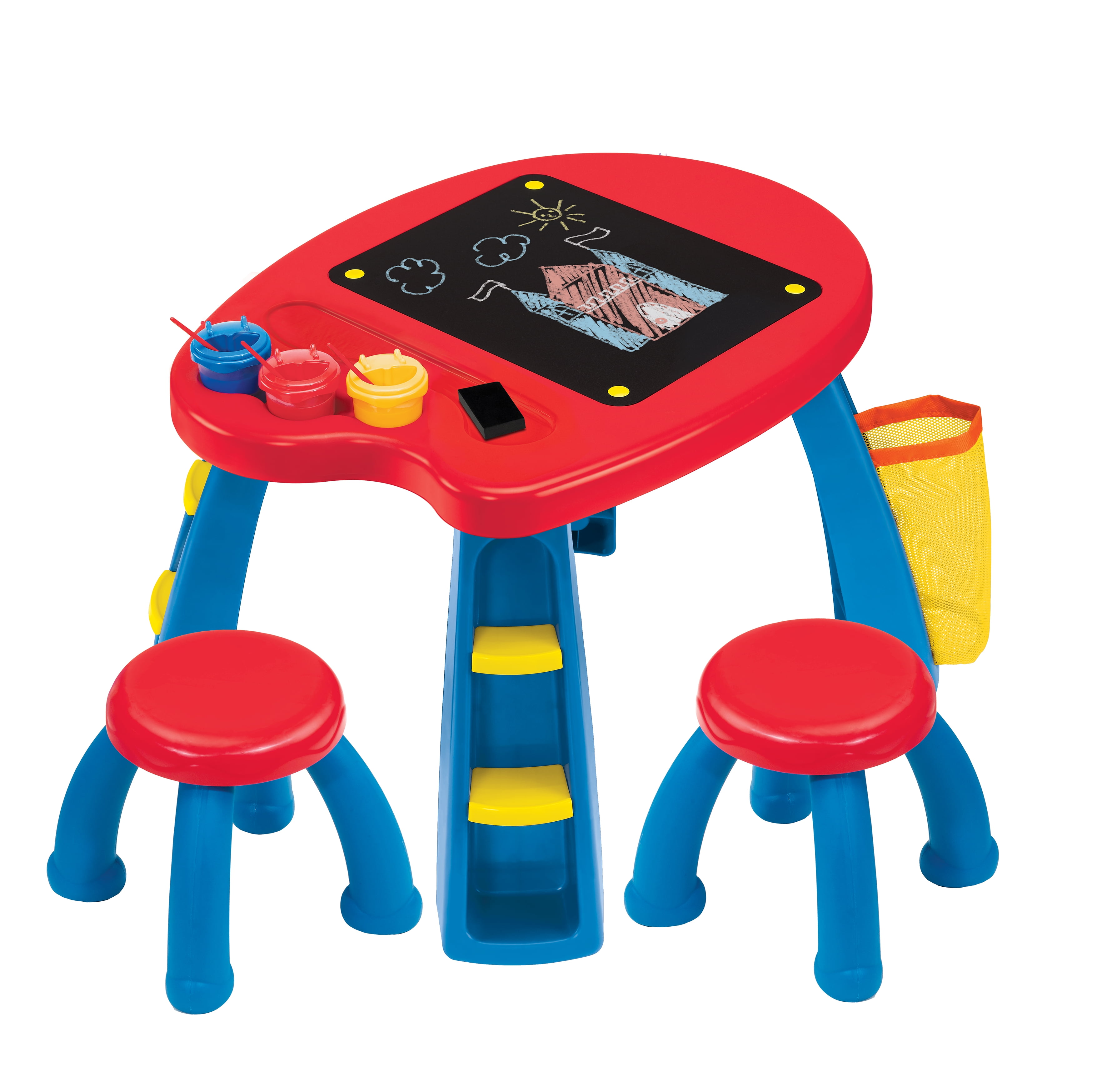 Crayola Creativity Play Station Desk & Chair Set, Red Blue Yellow ...