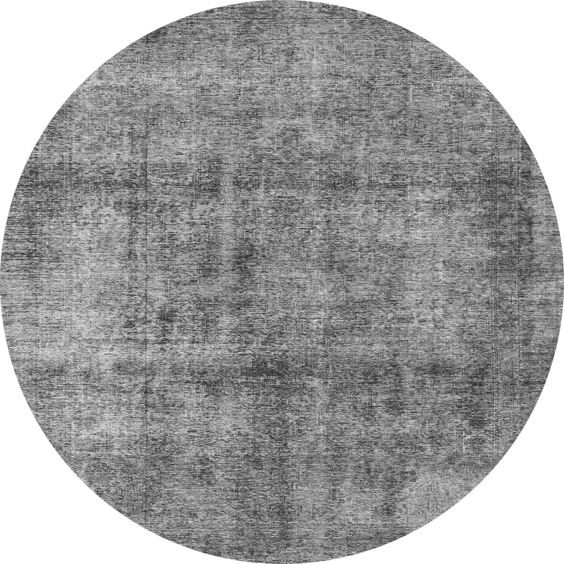 Ahgly Company Indoor Round Abstract Gray Modern Area Rugs, 8' Round ...
