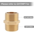 BDKWID-2pcs 3/4 inch G Female x 3/4 inch NPT Male Thread Adapter Brass ...