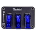 JEGS 11039 3-Toggle Switch Panel with Switches Aluminum Construction ON ...