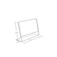 Azar 112740 3.5" W x 2.5" H L-Shaped Acrylic Sign Holder, 10Pack ...