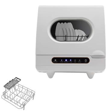 Portable Dishwasher Countertop, Compact Dishwasher W/75°C Air-Dry ...