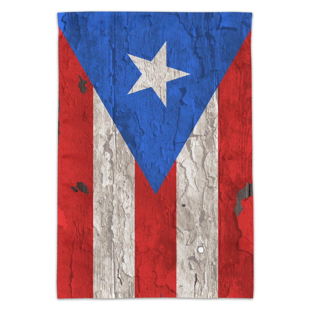 Rustic Distressed Puerto Rico Flag Wood Look Garden Yard Flag - Walmart.com