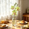 55×20×20cm 3-Head Artificial Cymbidium Orchid, Plastic Fake Flower for ...