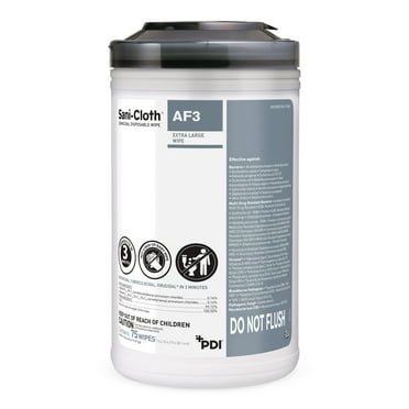 Sani-Cloth AF3 Germicidal Wipes, Surface Disinfectant, 7.5 in x 15 in ...
