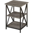 Convenience Concepts Tucson 3-Tier End Table Weathered Gray Wood ...