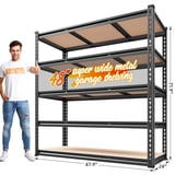 REIBII Adjustable Steel Heavy Duty Garage Storage Shelf,48"W x 24"D x ...