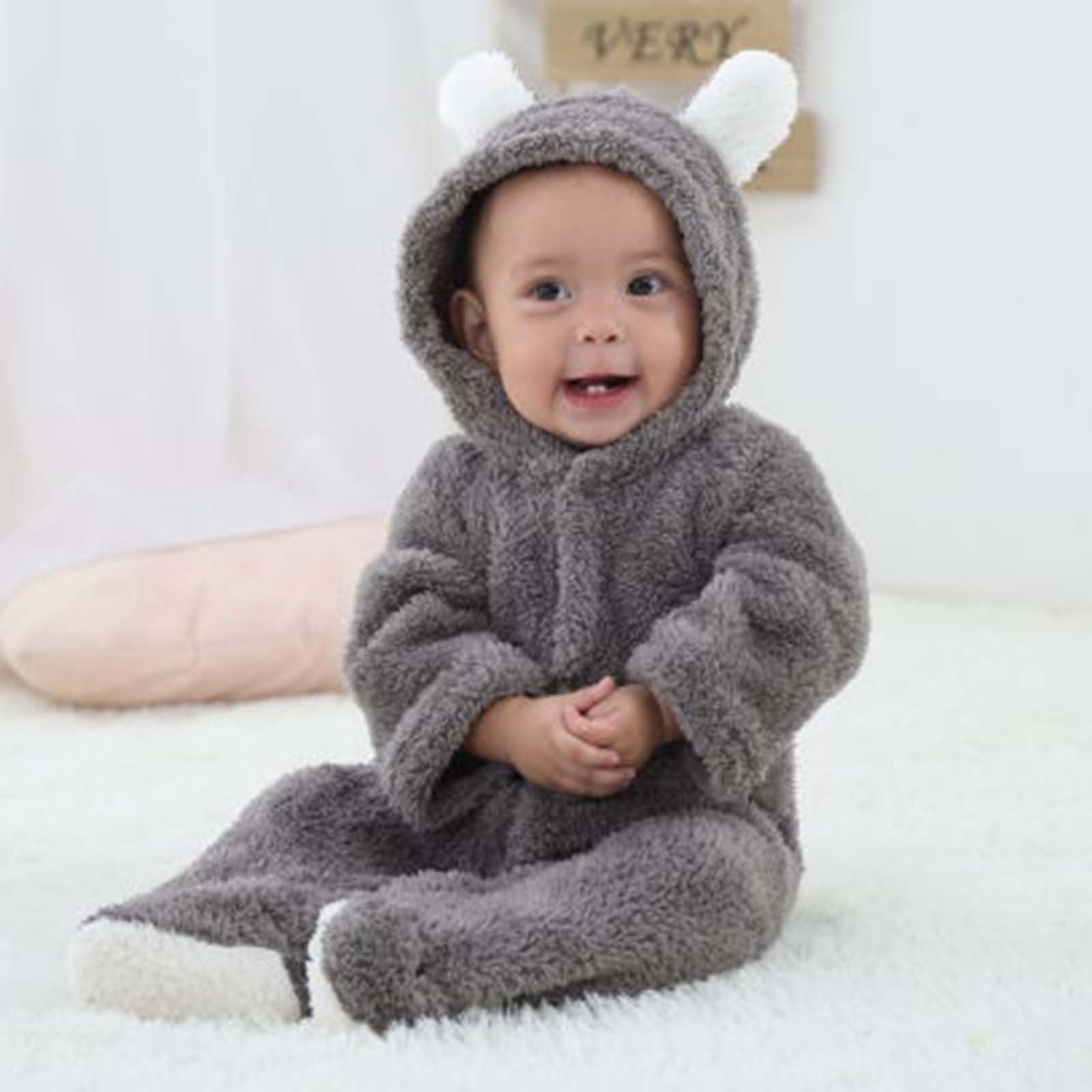 Click here for Topllc Newborn Baby Fleece Bodysuit Infant One Pie... prices