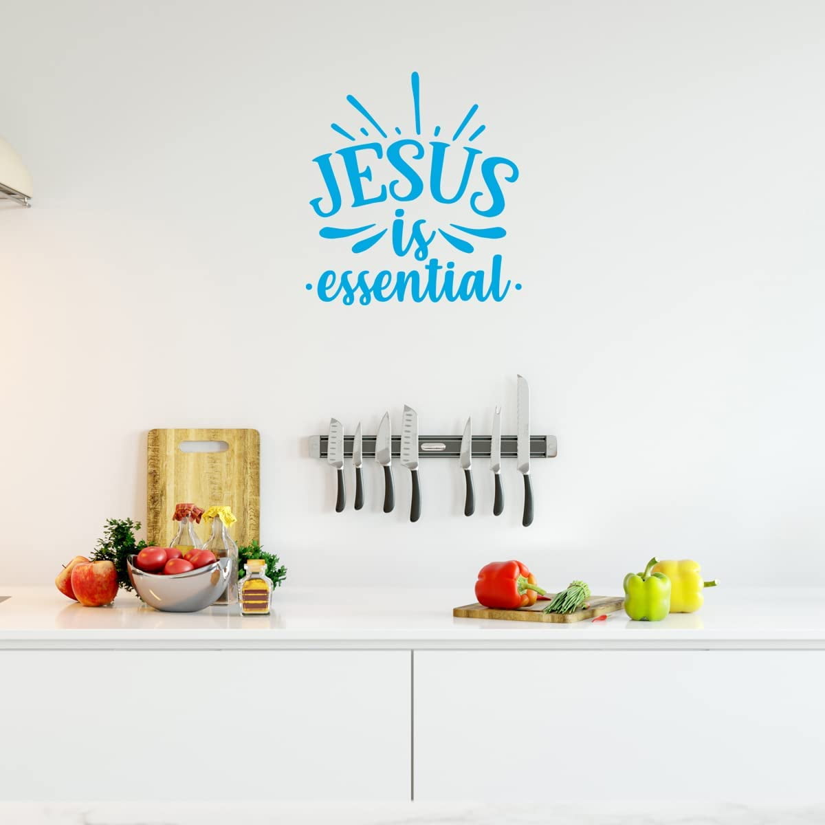 VWAQ Jesus is Essential, Christian Vinyl Wall Art Decal Quote Home ...