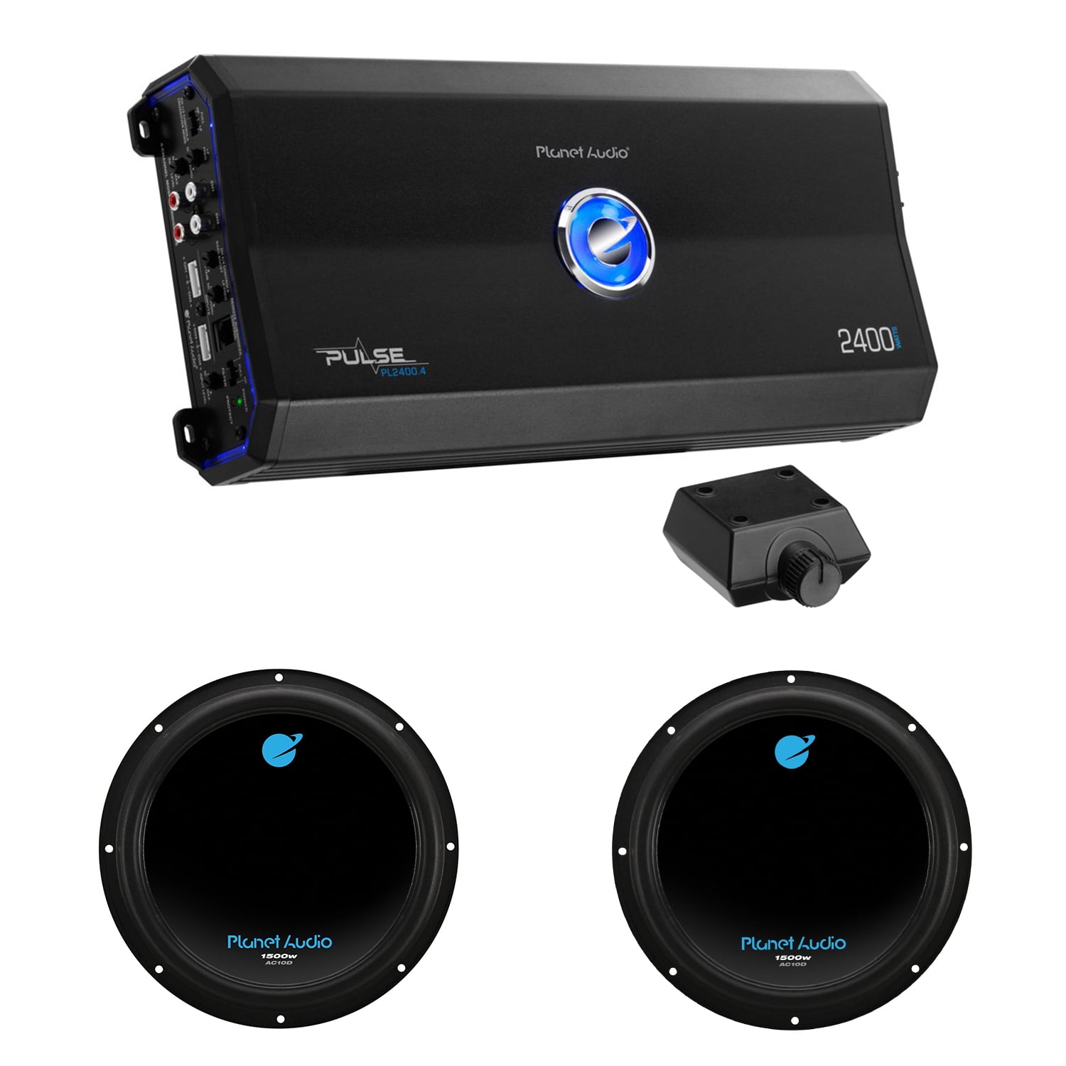 Planet Audio Full Range Class Amplifier with Car Audio Power Subwoofer ...