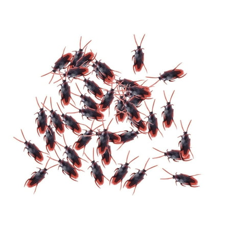 Pretty Realistic 50pcs Fake Roaches Fake Cockroaches Great Way To Play ...