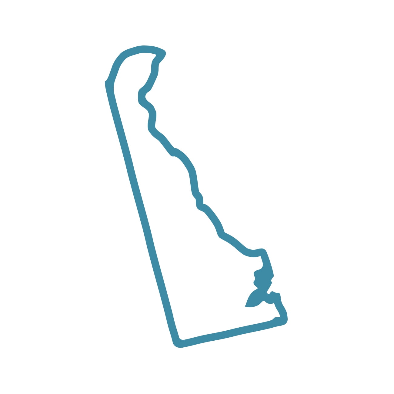 Delaware Outline Sticker Decal Die Cut - Self Adhesive Vinyl ...